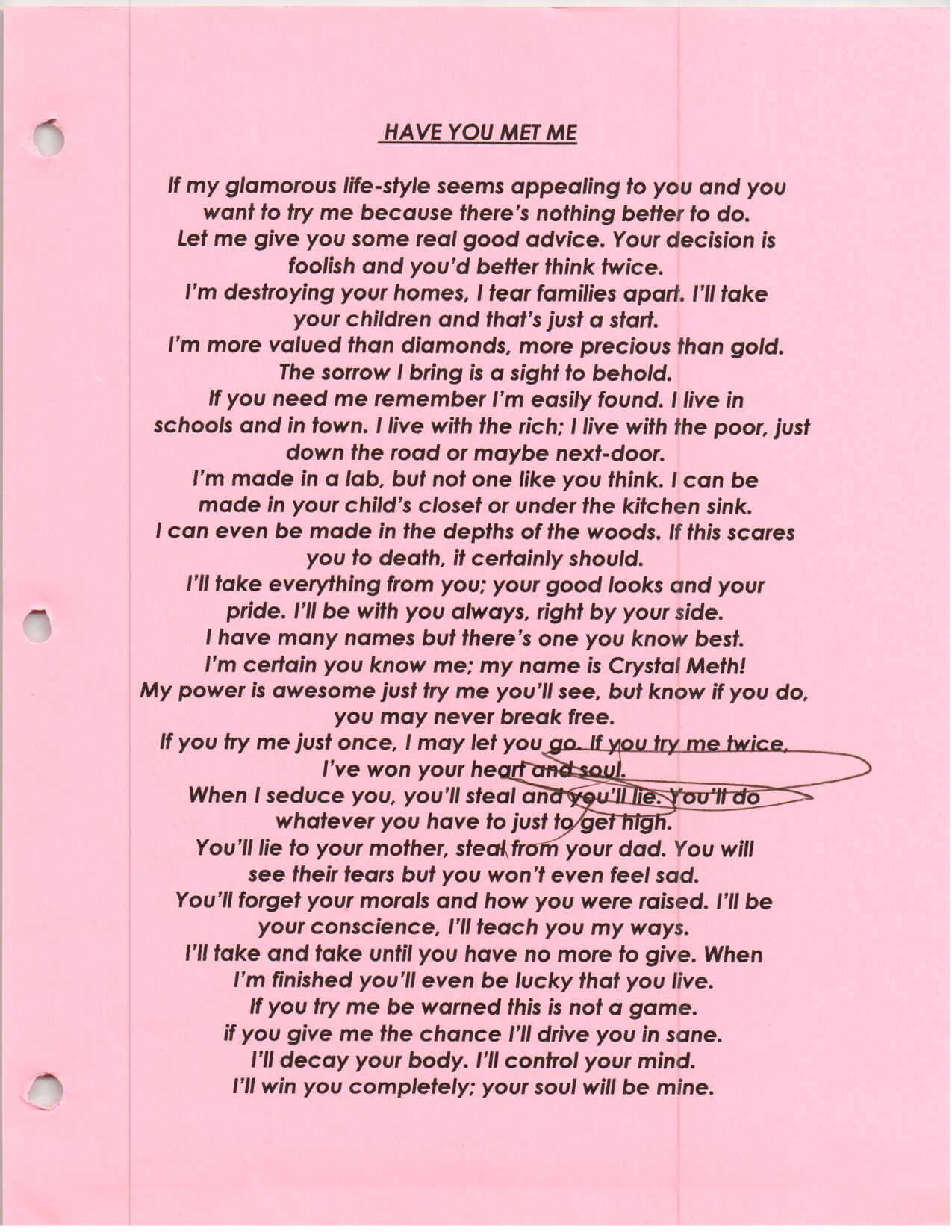 16 – Poem Message – Alabama Department of Mental Health