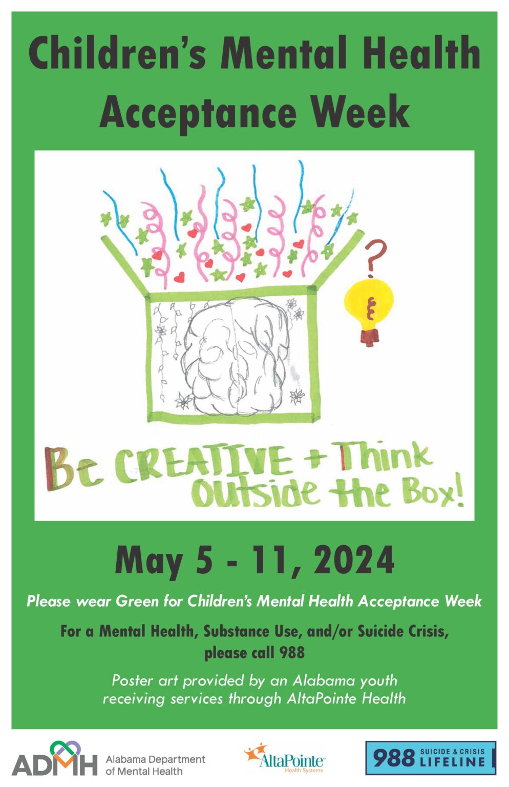 CHILDREN’S MENTAL HEALTH AWARENESS WEEK 2024 – Alabama Department of ...