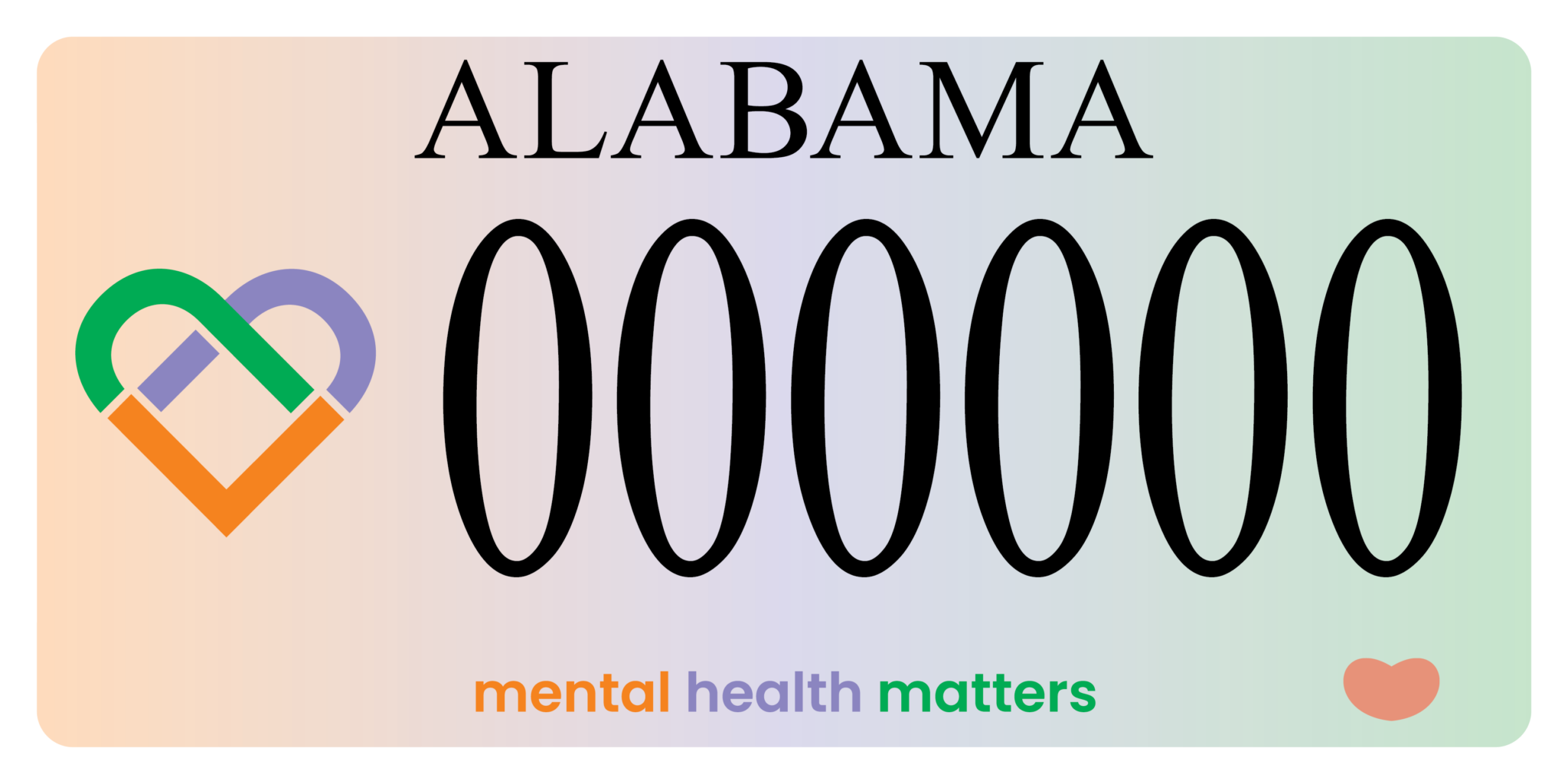 Mental Health Matters License Plate – Alabama Department of Mental Health